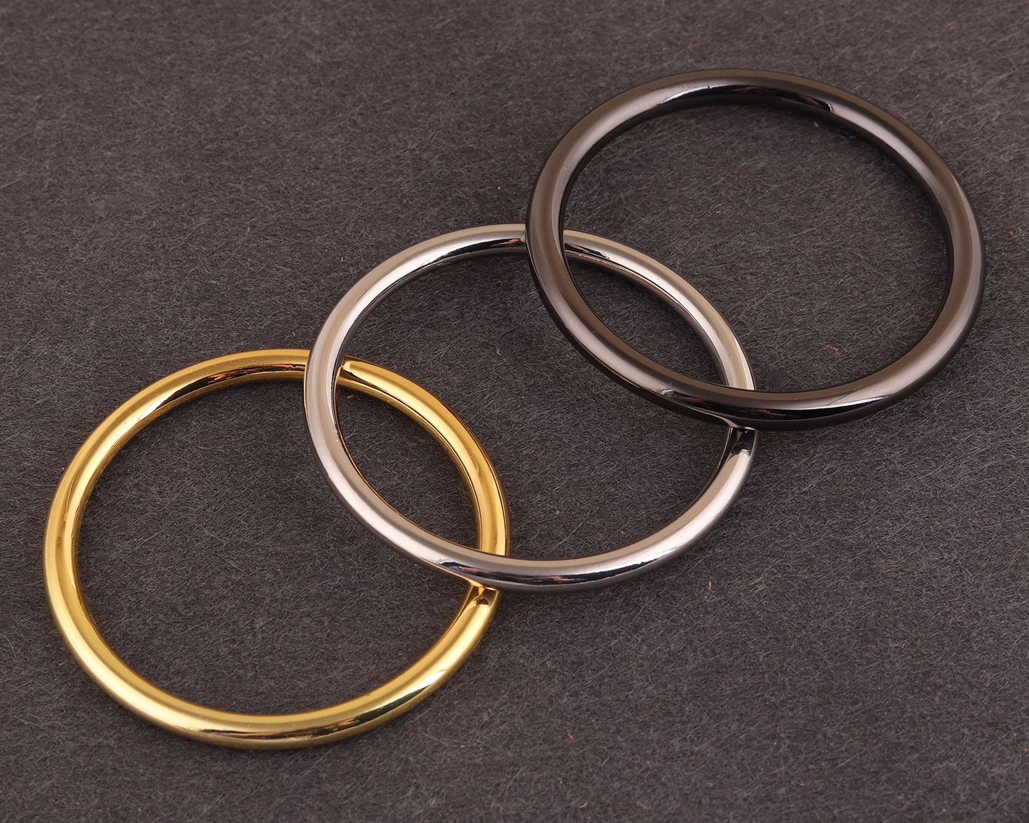 Metal O rings 39mm Purse ring Round rings Gold O ring Gunmetal | Etsy