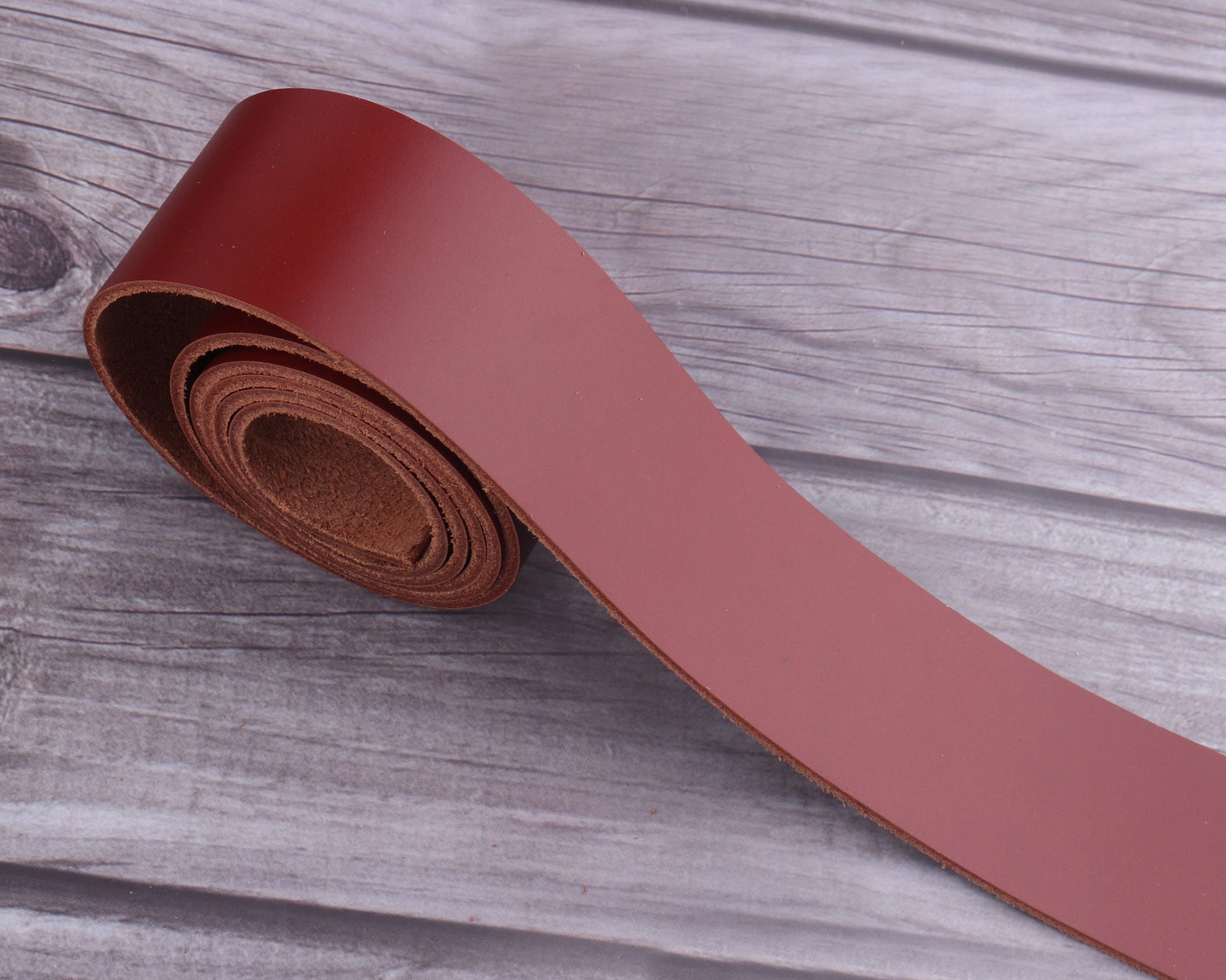 2 Inch Maroon Natural Leather Straps-long Leather Strippurse - Etsy