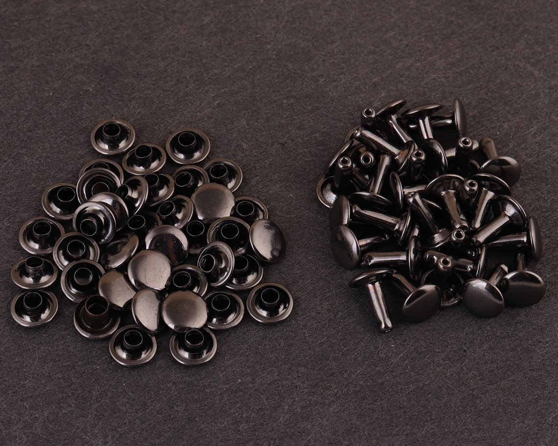 100 Sets 911 Mm Gunmetal Studs Rivets Metal Button Studs - Etsy