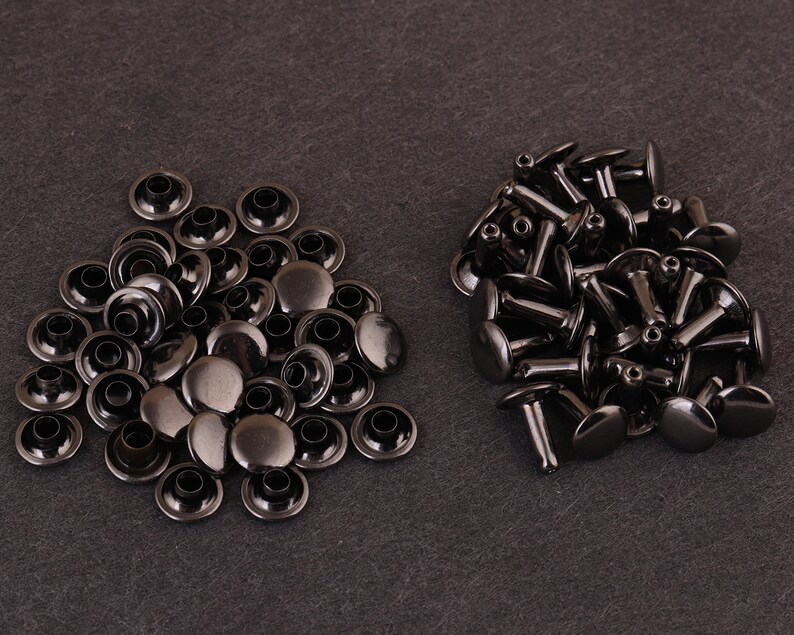 100 Sets 911 Mm Gunmetal Studs Rivets Metal Button Studs - Etsy