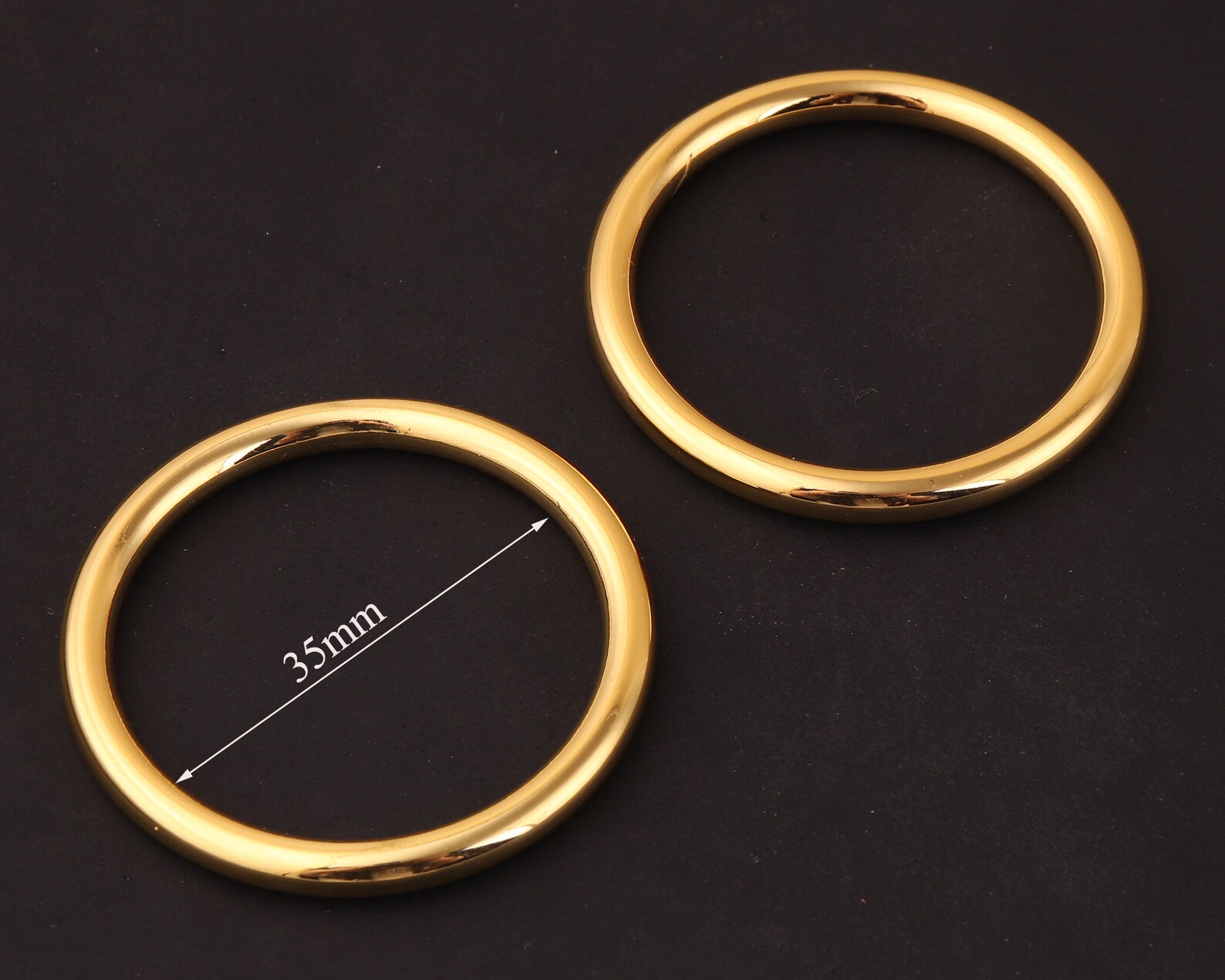 35mm Large Round Ring Gold Closed Ring Metal Jumbo Jump O Ring - Etsy