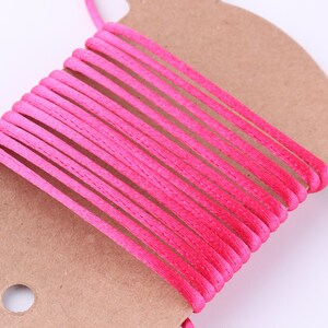 2MM Deep Pink Color Nylon Satin Chinese Knot Silky Macrame Beading Cord ...