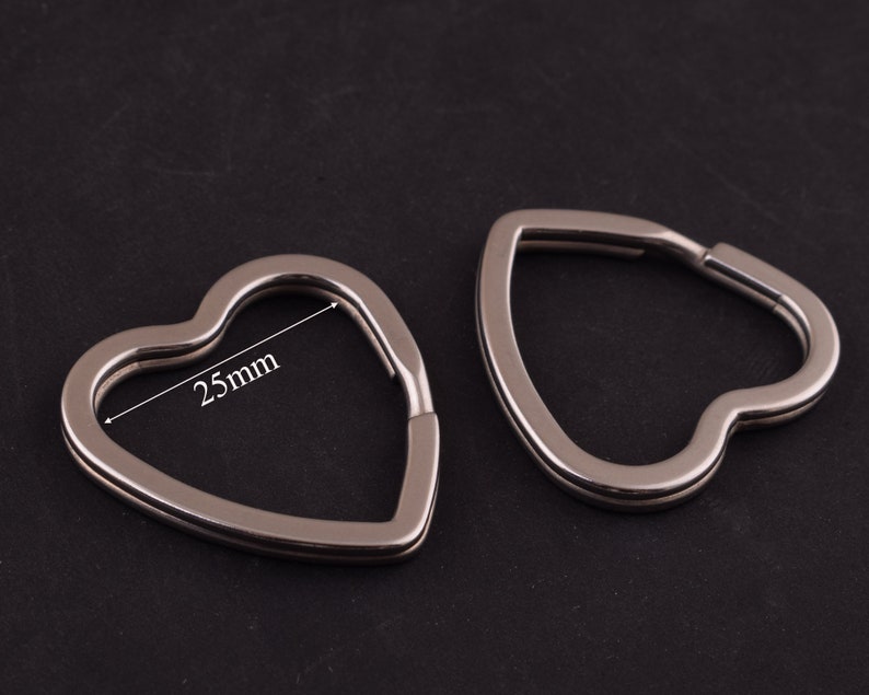 1 Inch25mmsolid Stainless Steel Heart Shape Key Chain Key | Etsy