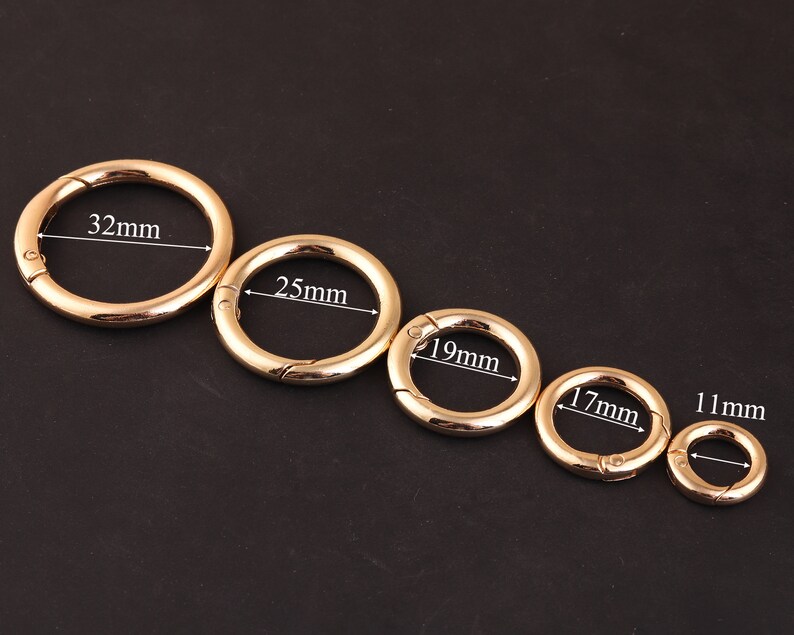 Light Gold O-rings Metal O Ring Spring Ring Clasp Push Gate O - Etsy