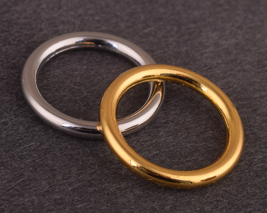 18mm Silver and Gold O-ring Buckle O Rings Round Rings Purse Ring Bag ...