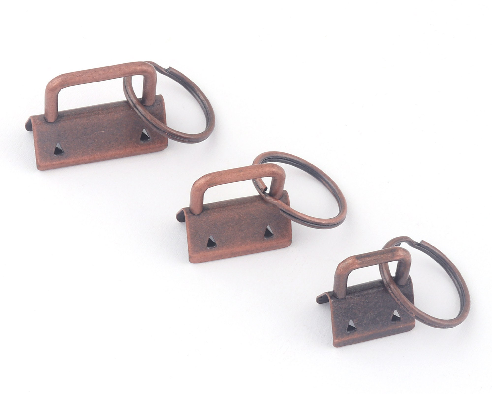 20-32mm Copper Key Fob Hardware with Key Rings Sets metal | Etsy