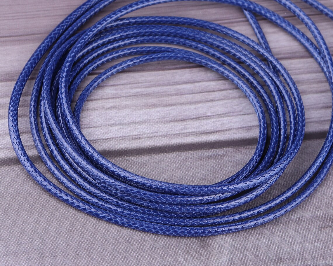 Dark Blue Korean Waxed Cord String Thread 2.0mm for Bracelet | Etsy