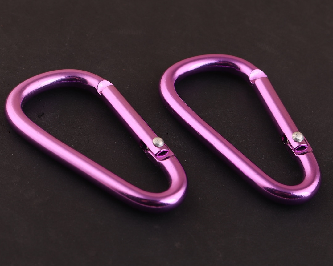Purple Carabiner D Buckle,38*25mm Climbing Keychain Clip,key Ring Clasp ...