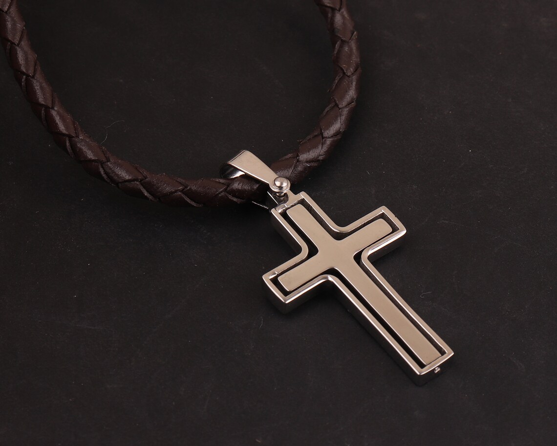 7 Mm Stainless Steel Cross Charmslarge Stainless Steel Cross - Etsy