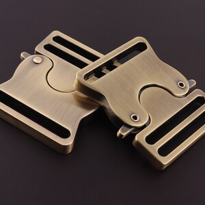 Bronze Metal Quick Side Slide Release Buckle,38 Mm Backpack Shackle ...