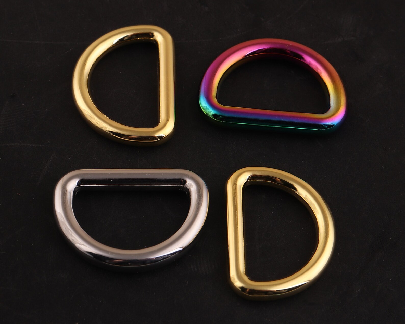 20mm rainbow D ringsgold and silver D buckles Alloy D Ring | Etsy