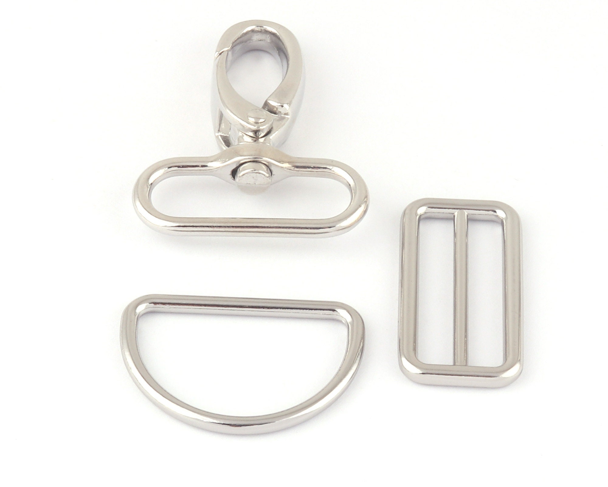 38mm Silver Metal Swivel Claw Clasps,d Ring Belt Strap Slide Buckle Dog ...
