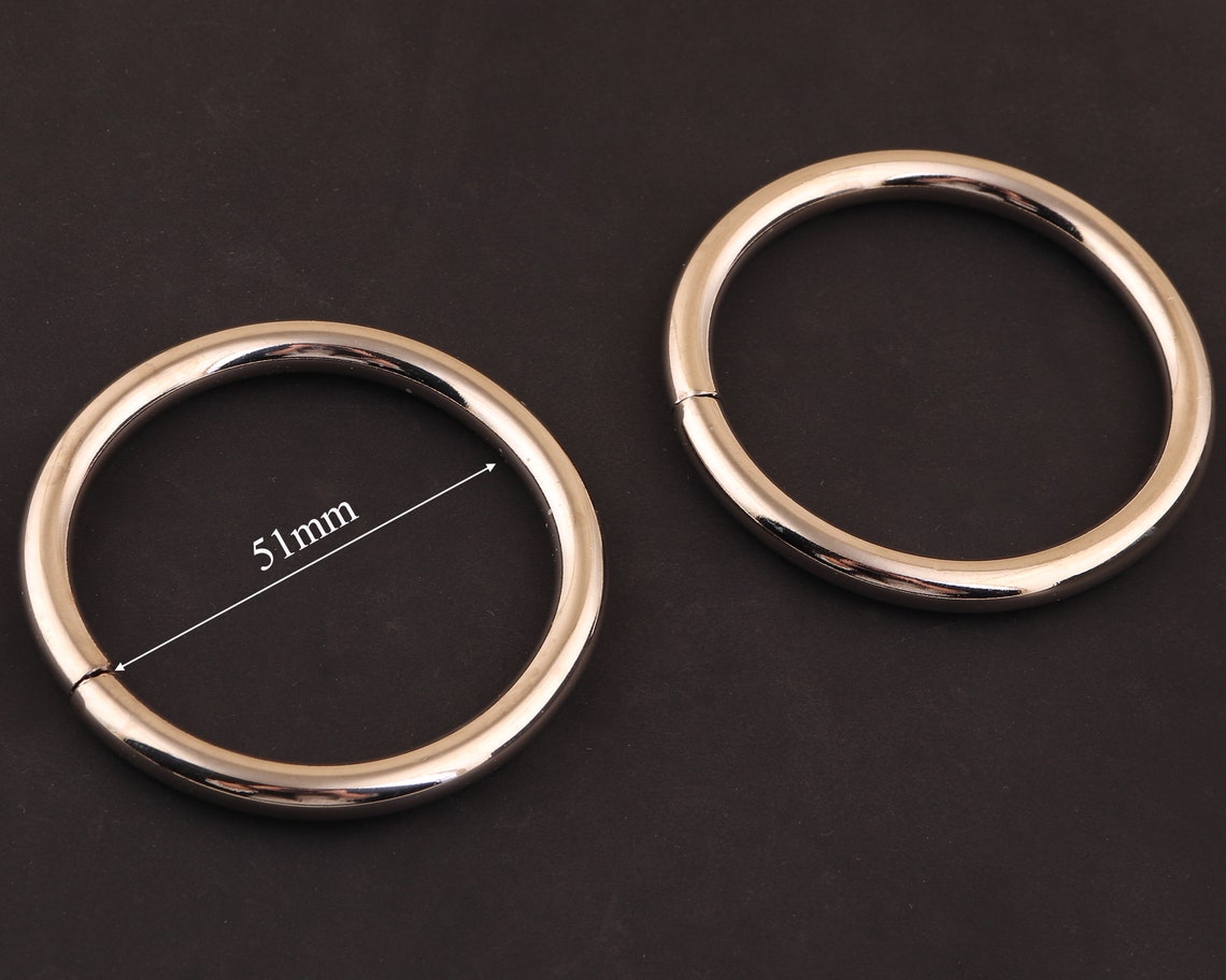 Silver O Ring 2inch 51mm Non Welded Metal O Buckle Open O - Etsy