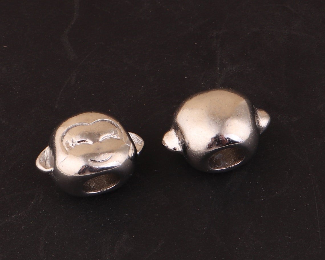 6mm Stainless Steel Monkey Charm-monkey Pendant, Monkey Jewelry, Silver ...