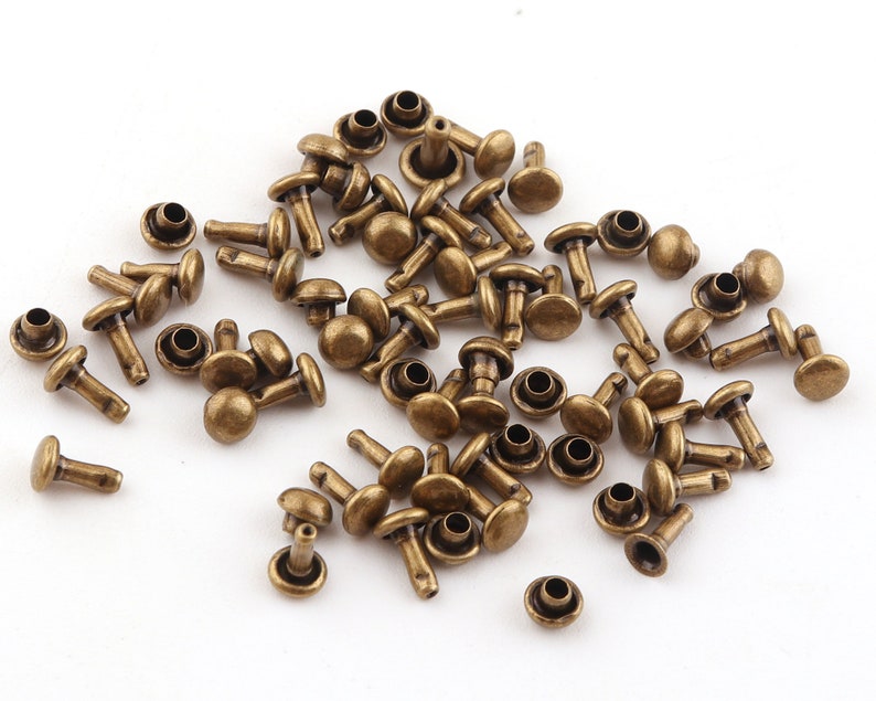 Bronze Material Double Caped Rivets 4mm Mini Rivets Metal - Etsy