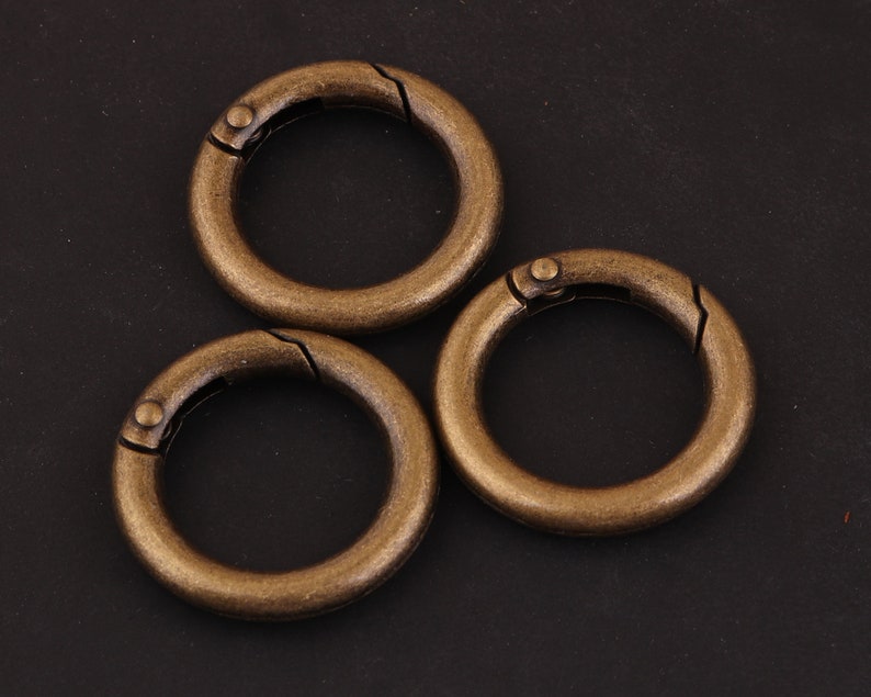 20mm Bronze O-rings Metal O Rings Spring Ring Clasp Push Gate - Etsy