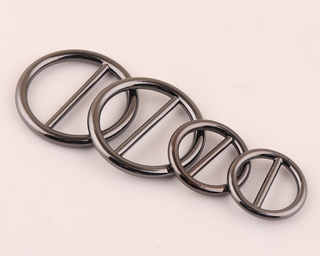 Gunmetal Metal Buckles-metal Circle Shaped Buckles-leather Belt Buckle ...