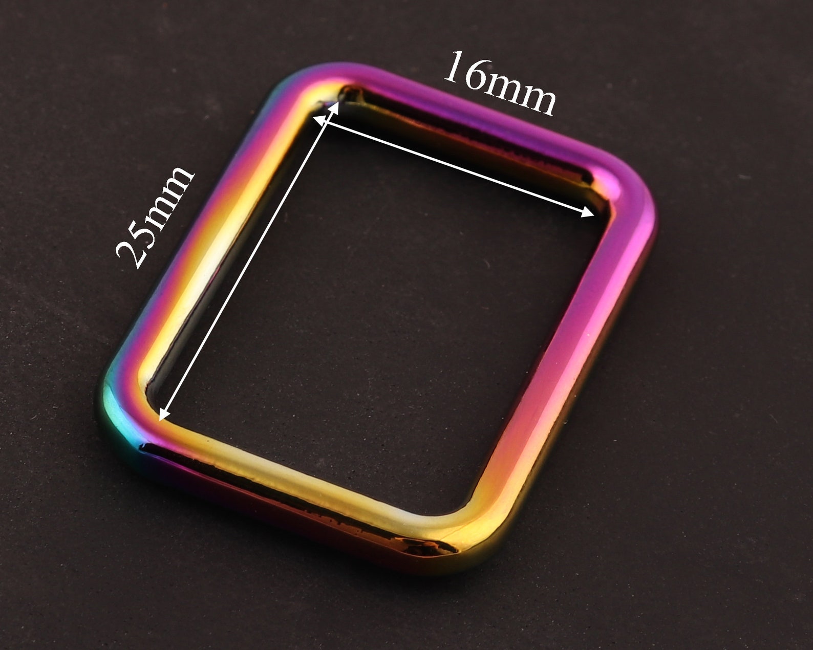 25mm38mm40mm Rainbow Rectangular Ring 1inch Rectangle | Etsy