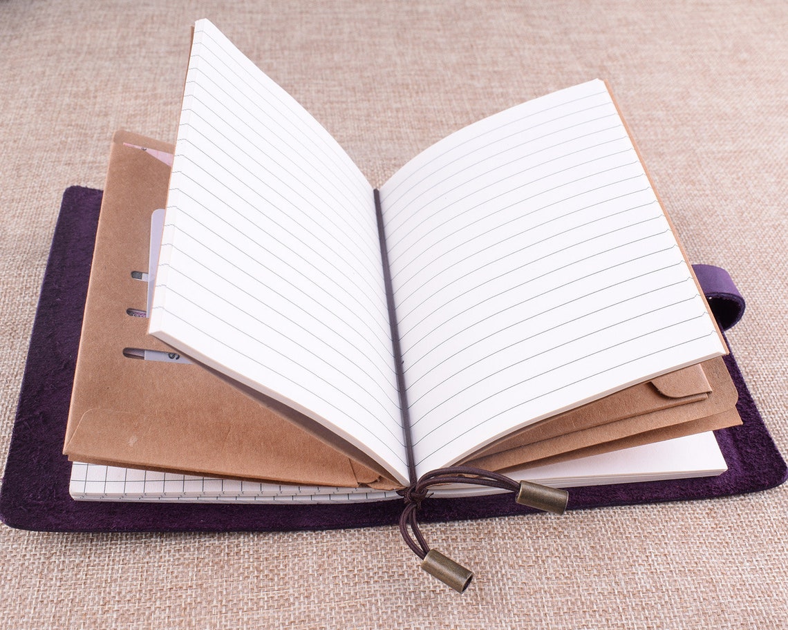 Small black leather Notebookcustom Notebook Vintage Hardcover | Etsy