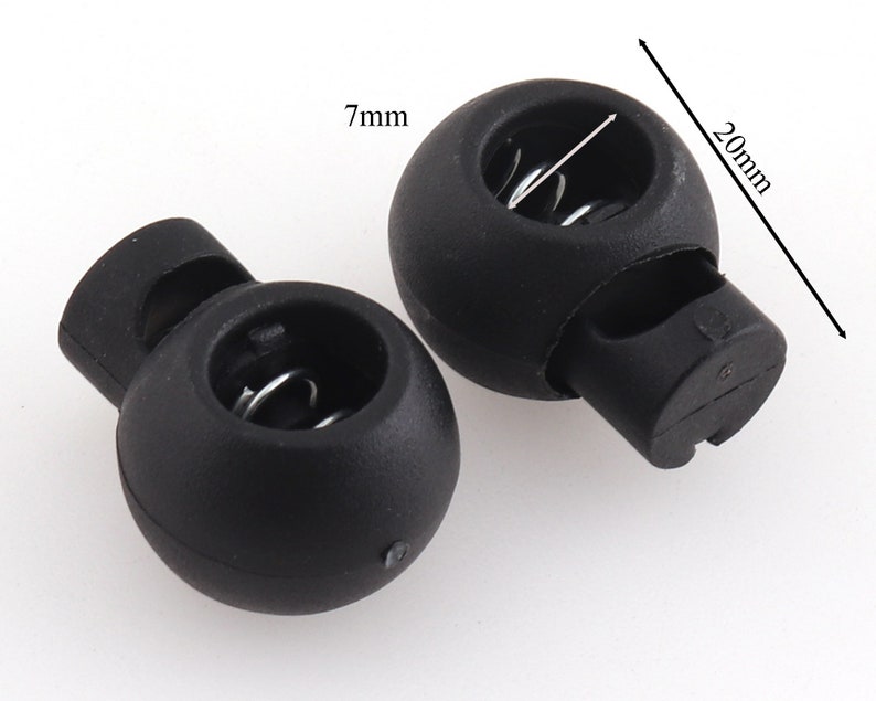 7mm Black Rope Cord Stopper Single Hole Cord Locks for - Etsy