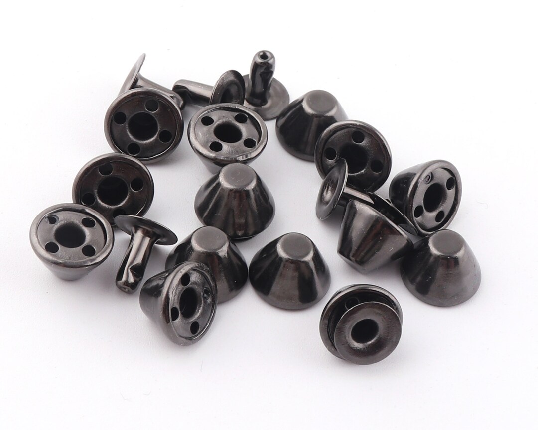 10mm Gunmetal Double Cap Rivet-round Rapid Rivet,mushrooms Rivet Studs ...