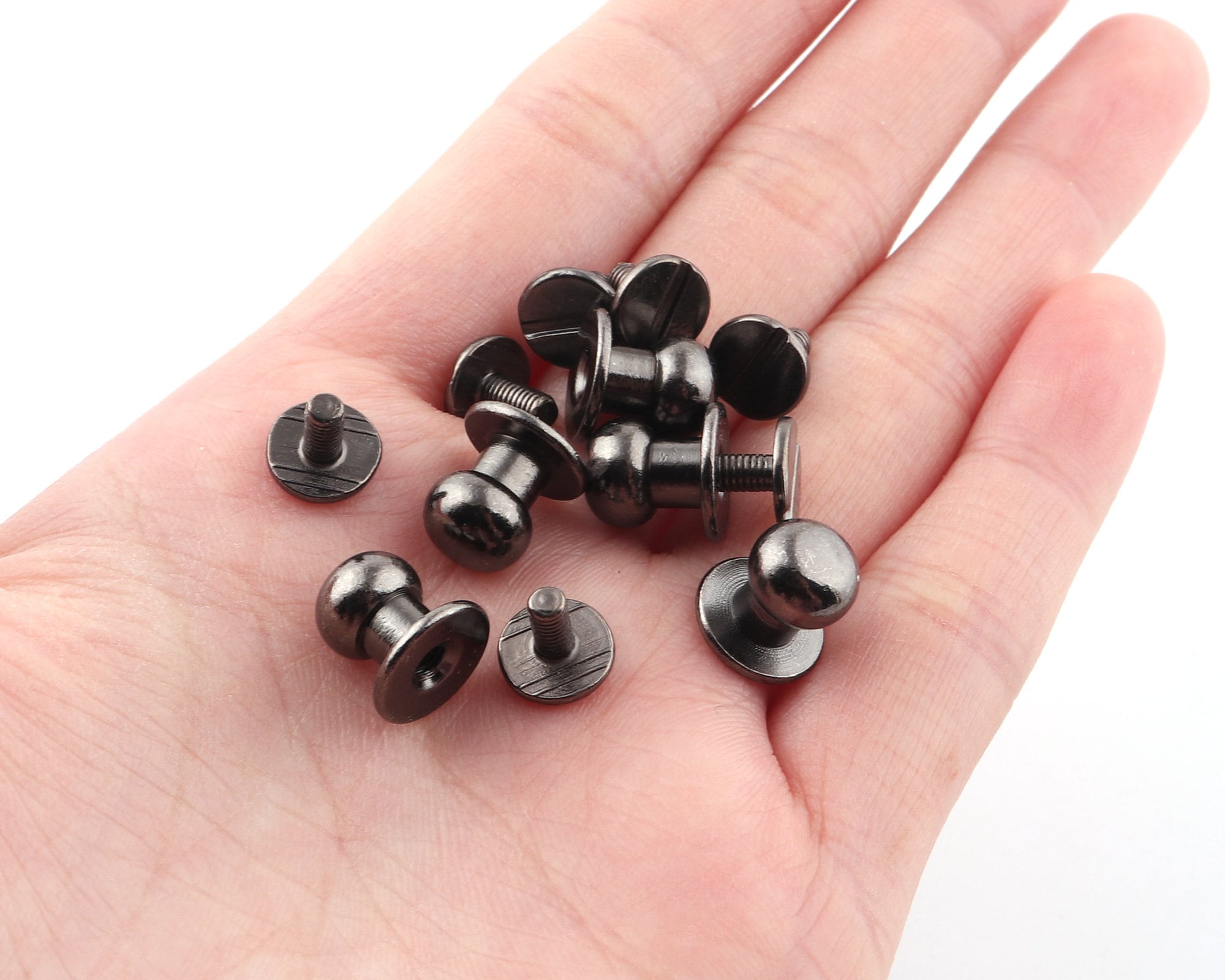 Gunmetal Round Ball Head Screw Rivets Stud Screw Back Nipple Rivet ...