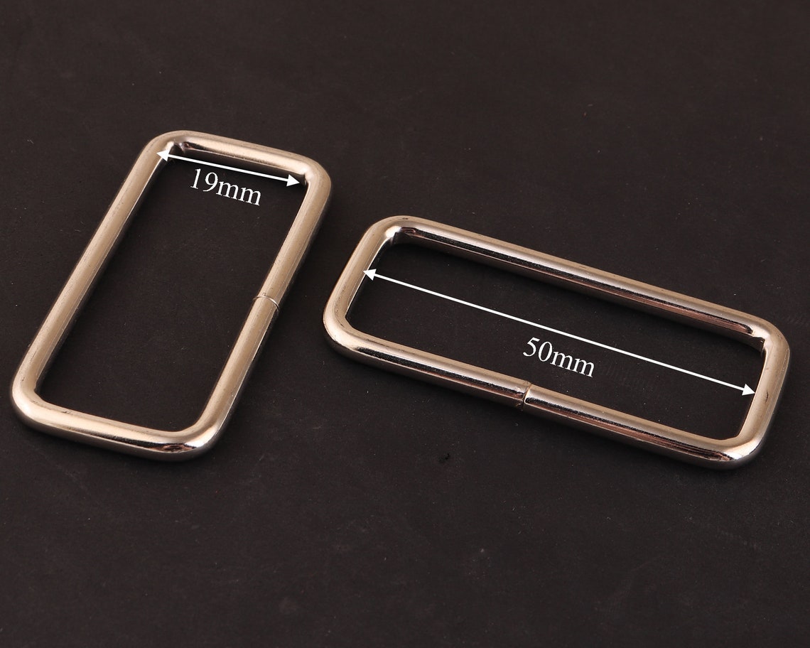 2 Inch/38mm Rectangular Wire Loops / Rings-silver Rectangle - Etsy