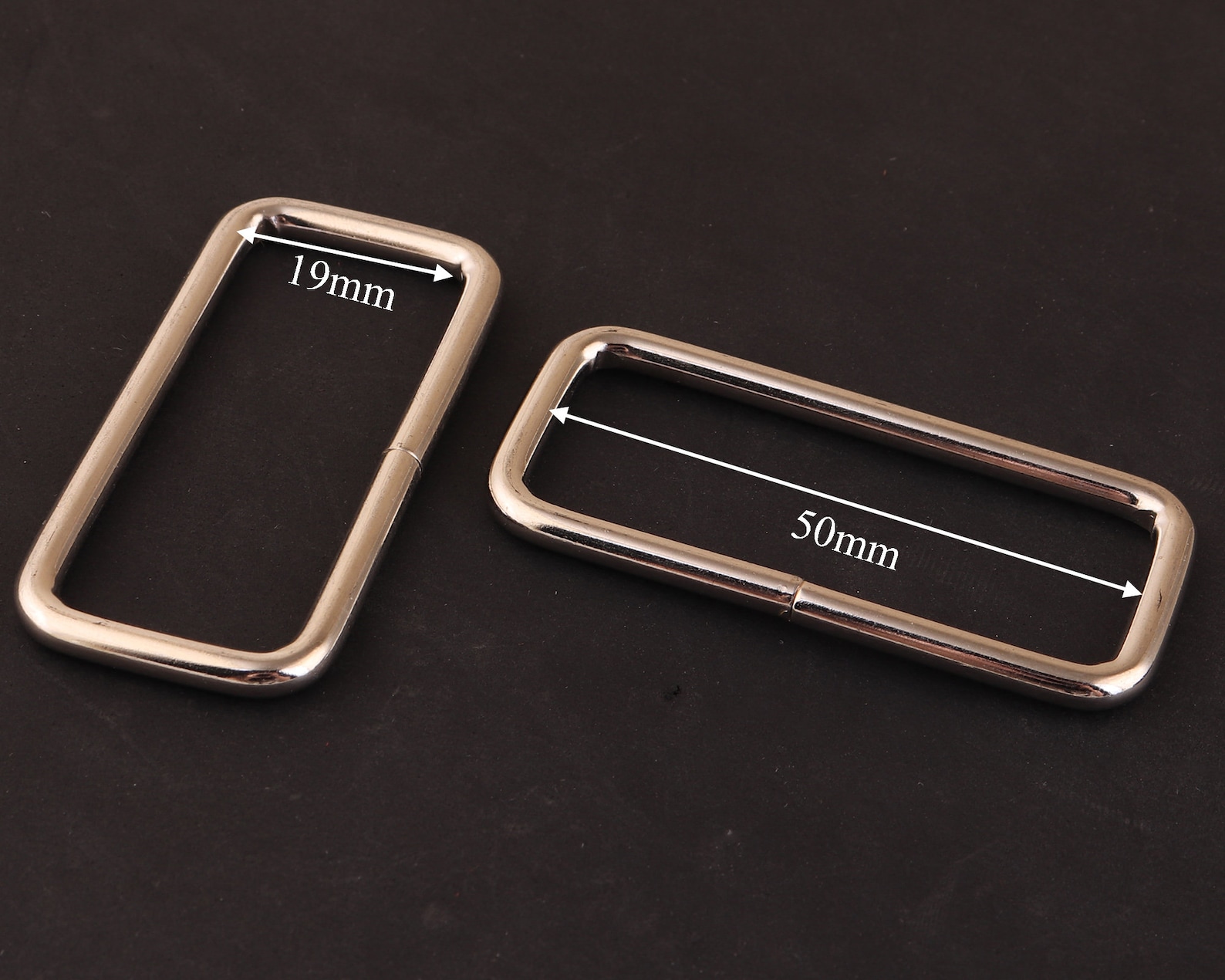 2 Inch/38mm Rectangular Wire Loops / Rings-silver Rectangle - Etsy