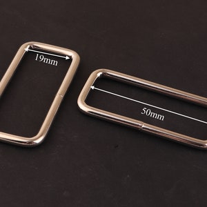 2 Inch/38mm Rectangular Wire Loops / Rings-silver Rectangle Ring,purse ...