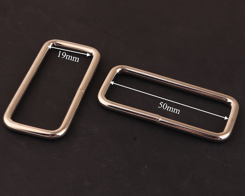 2 Inch/38mm Rectangular Wire Loops / Rings-silver Rectangle - Etsy