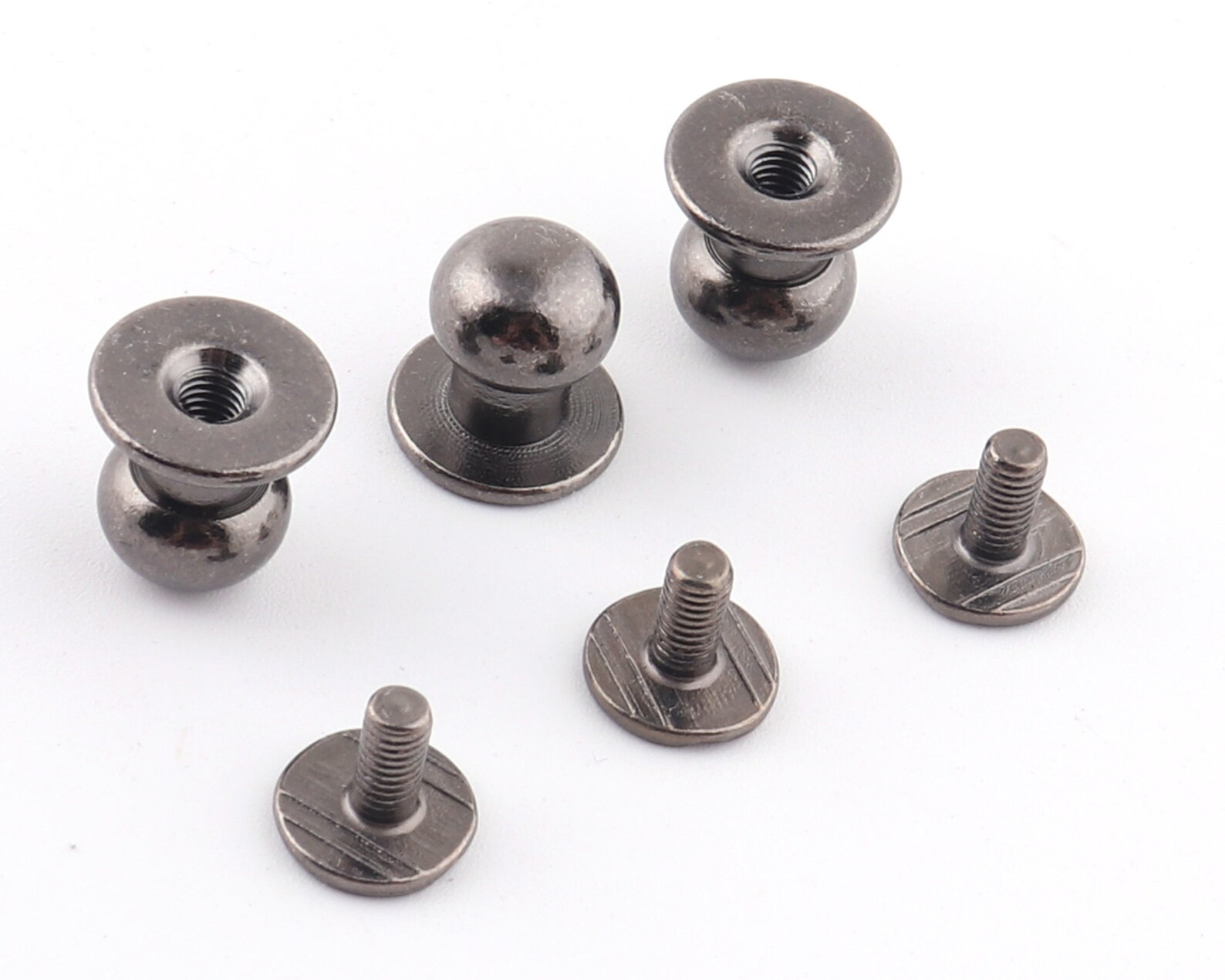 Gunmetal Round Ball Head Screw Rivets Stud Screw Back Nipple Rivet ...