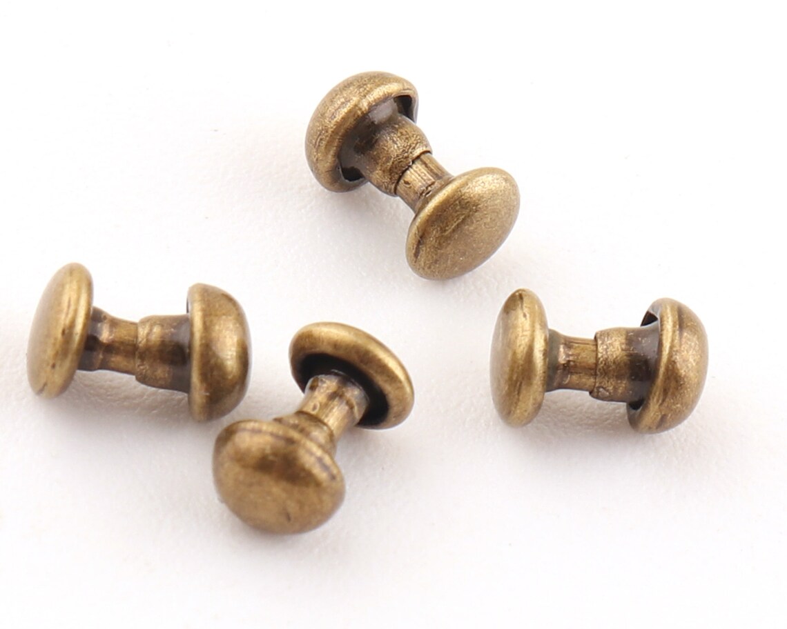 Bronze Material Double Caped Rivets 4mm Mini Rivets Metal | Etsy