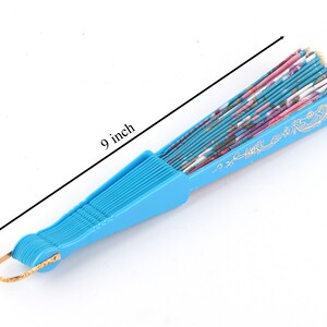 Blue Hand Fans,silk Fans Party Favor Floral Flower Fans Folding Fans ...