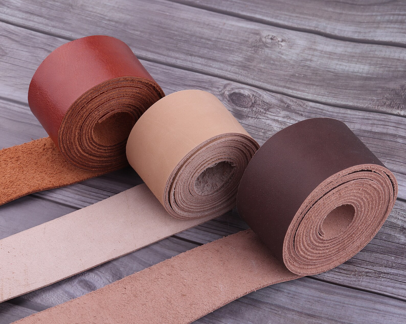 2 Inch Leather Strap-natural Leather Stripitalian Genuine - Etsy