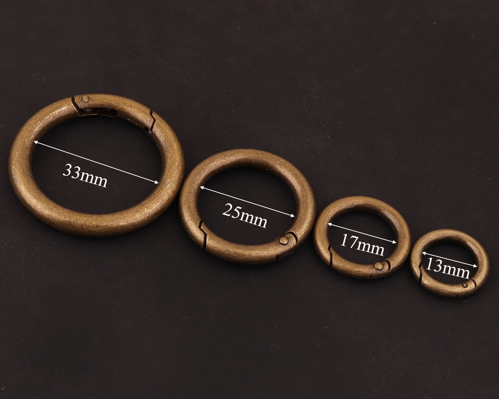Bronze Spring Rings- Spring Gate Ring Round Gate Ring Spring Ring Clasp ...