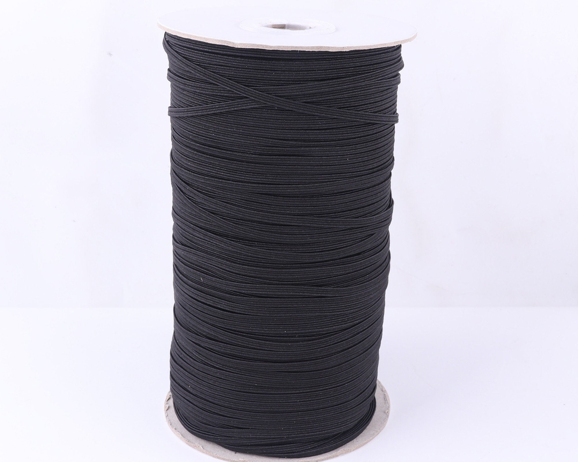 1/8 Elastic Cordblack Flat Elastic Rope Band Stretch - Etsy