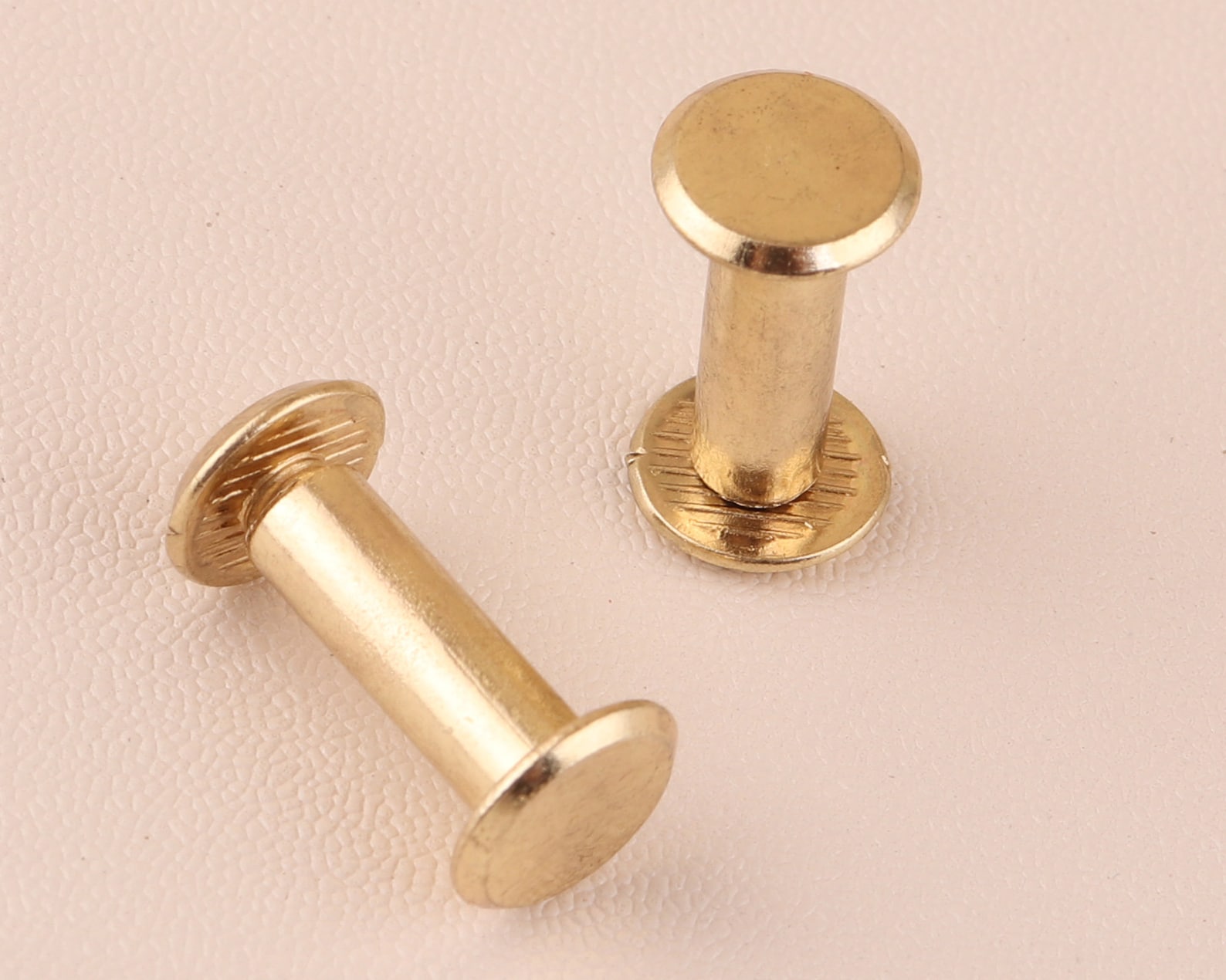 Light Gold Screw Rivets 20 Sets 189 Mm Metal Button Screw - Etsy
