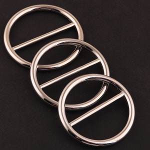 Silver Metal Round Buckle Wedding Button Circle Buckle Strap Buckles ...