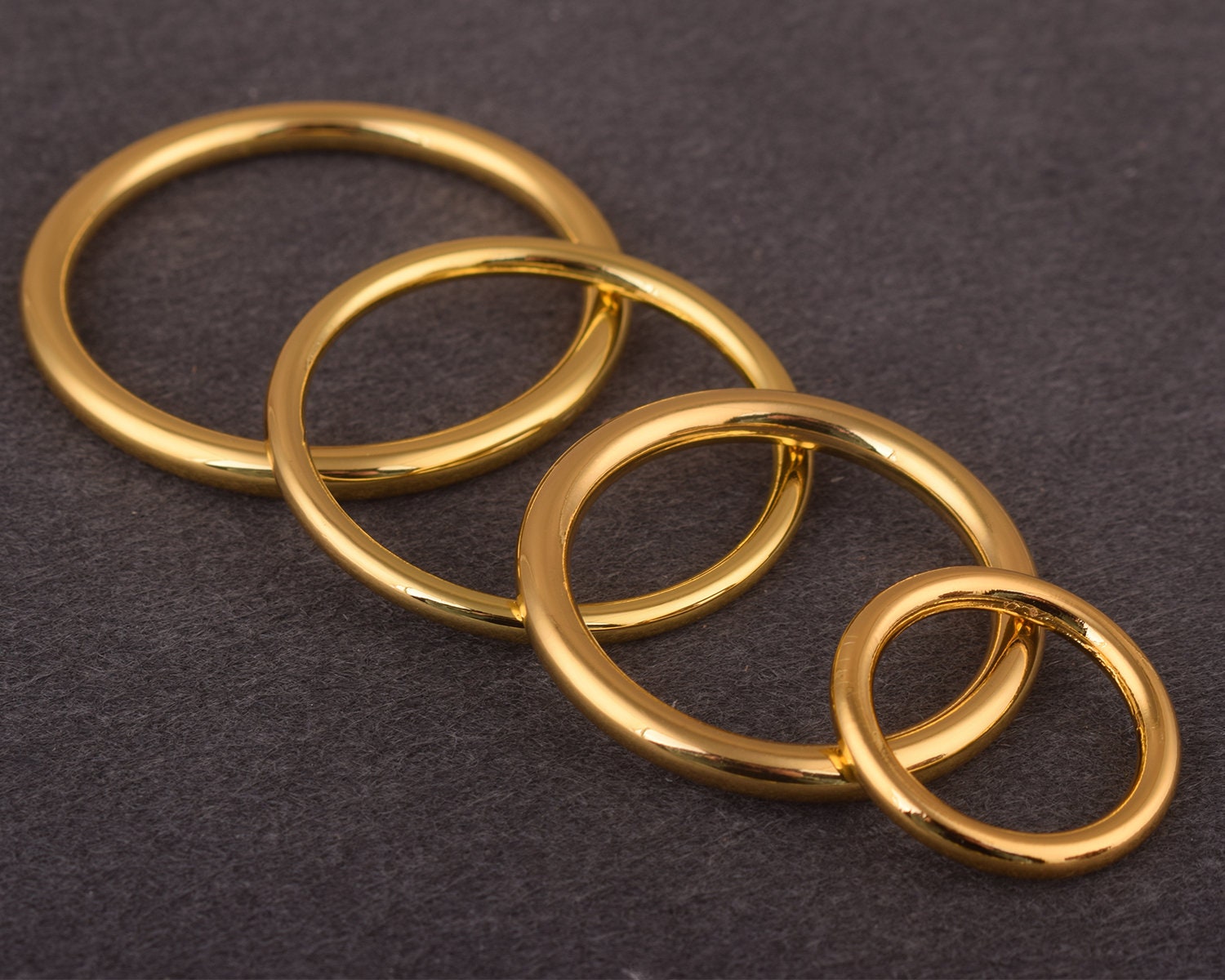 6pcs Gold O Rings Buckles-choker Belt,collar Zipper,chain Choker ...