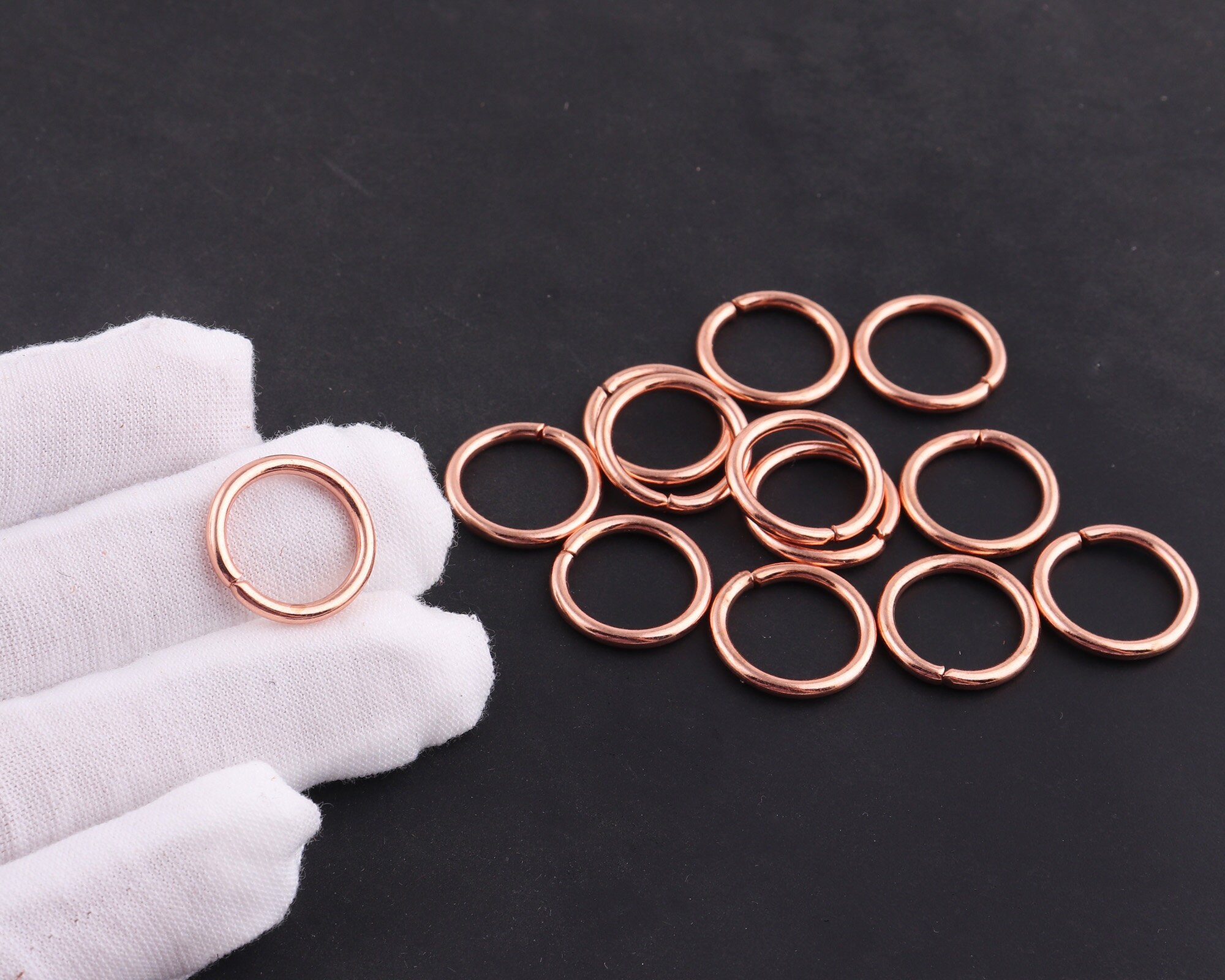 13 Mm Small Rose Gold Split Round Ring O Ring Non Welded Metal - Etsy