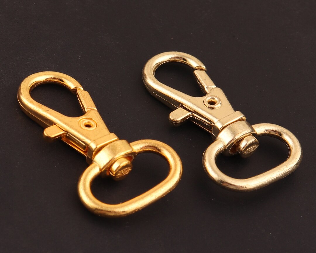 32 Mm Gold/light Gold Swivel Lobster Claw Snap Trigger Hook Clips Purse ...