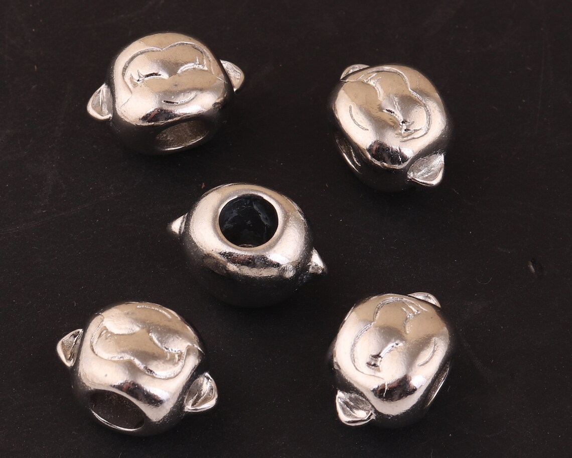 6mm Stainless Steel Monkey Charm-monkey Pendant, Monkey Jewelry, Silver ...