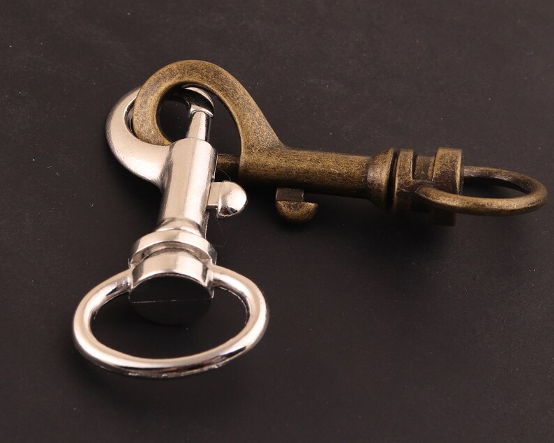 Metal swivel hook silver and bronze key chain clips-hooks for | Etsy