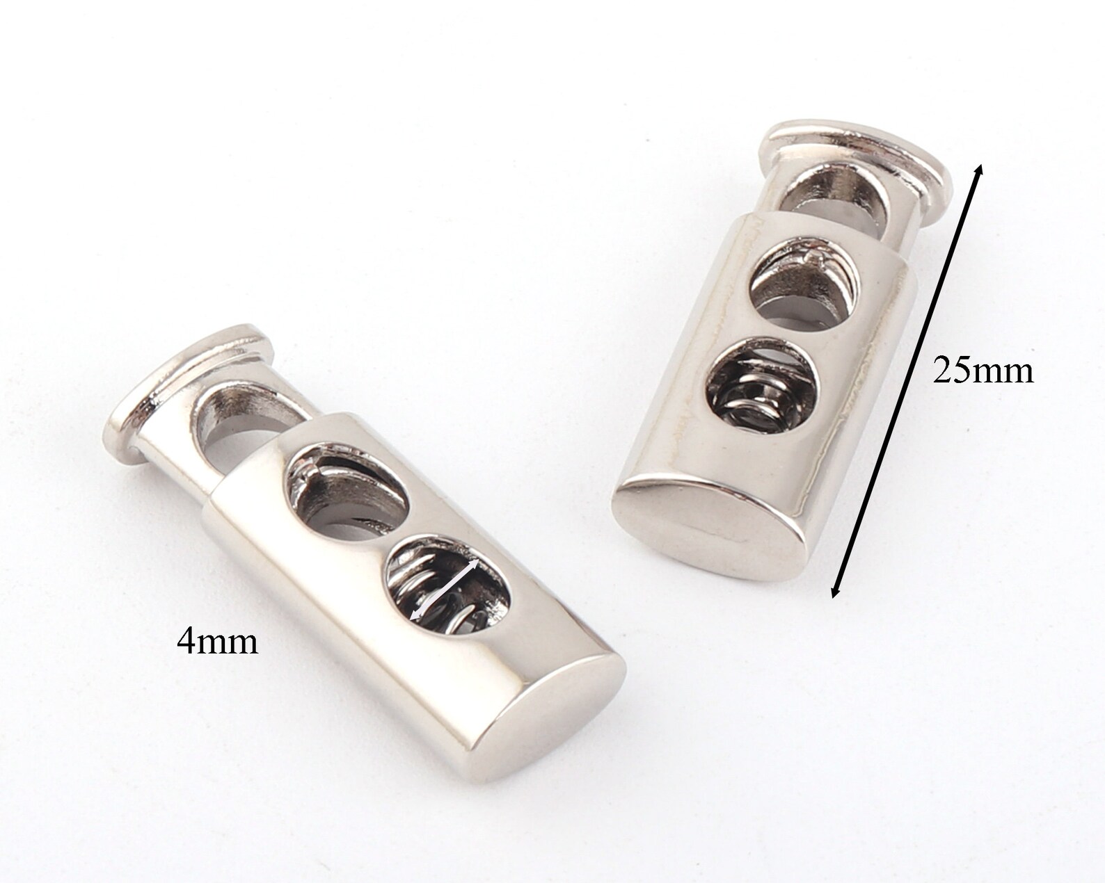 254 Mm Silver Cord Lock Adjuster Elastic Adjuster Cord Stop - Etsy