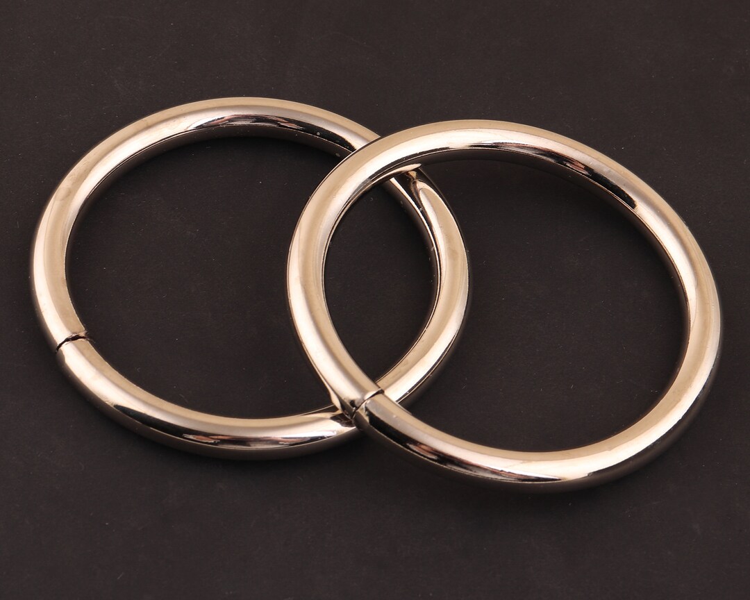Silver O Ring 2inch 51mm Non Welded Metal O Buckle Open O Rings Belt ...