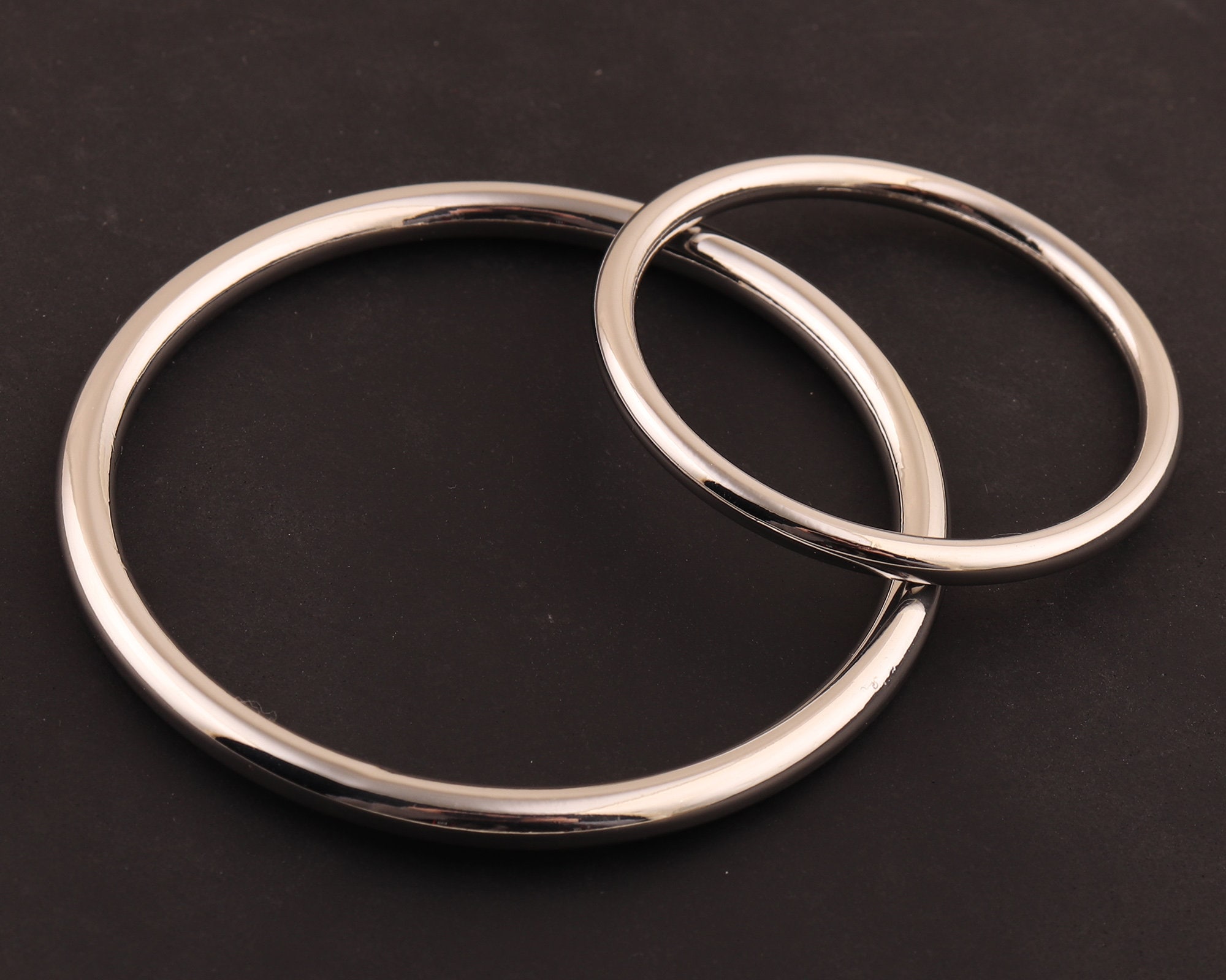 2 inch50mm and 35mm silver Metal O Rings Welded Metal Loops | Etsy