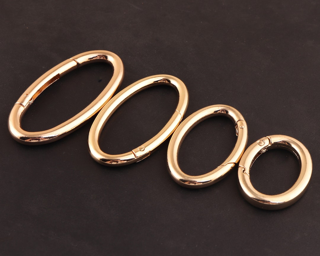 Spring Ring Swivel Buckles,gold Oval Spring Ring Clasp Snap Screw,large ...