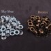 100pcs 6mm Sky Blue and Bronze Eyelet Grommets Hole Round Eyelets Small ...
