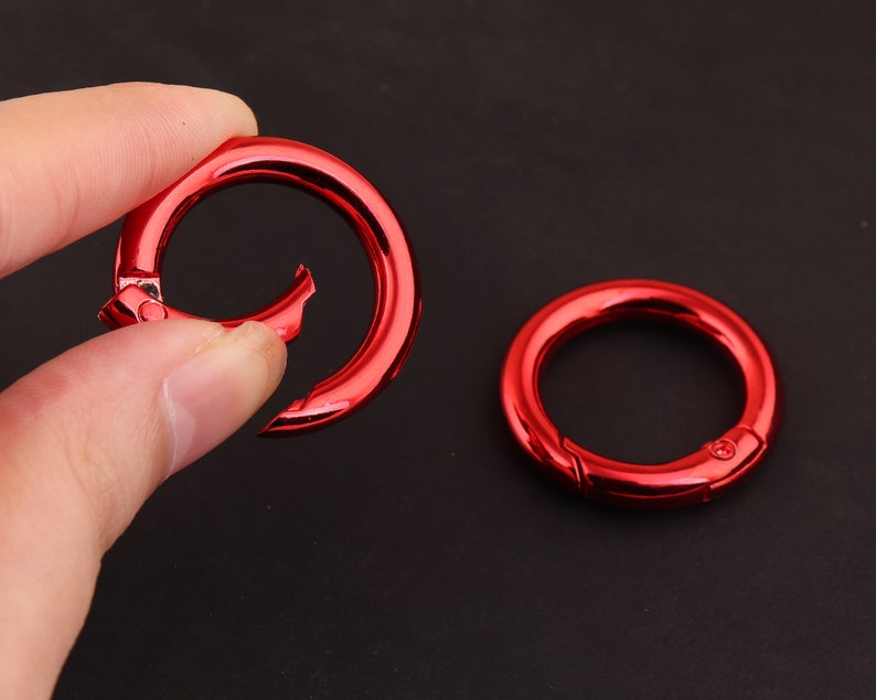 Spring Gate Ring O Ringround Gate Ring Circle Ring With Red - Etsy