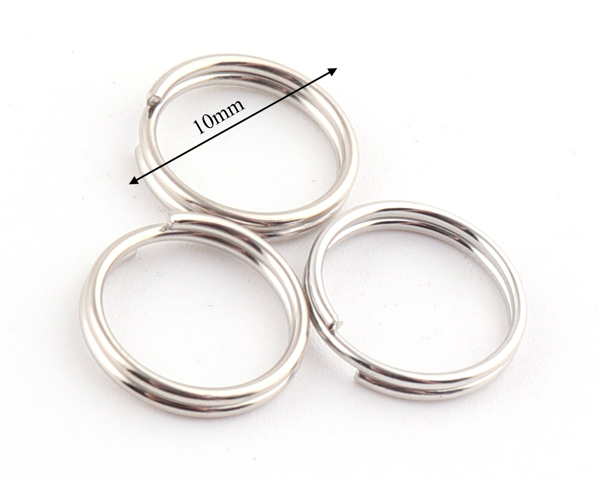 12mm Gold and 10mm Silver Split Ringsjump Rings Double Loops - Etsy